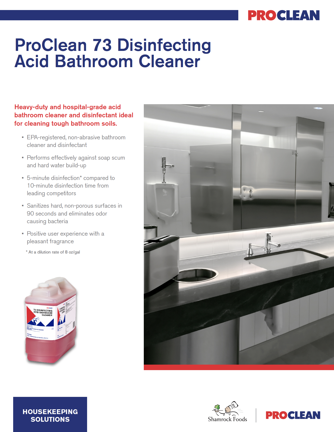 ProClean 73 Disinfecting Acid Bathroom Cleaner