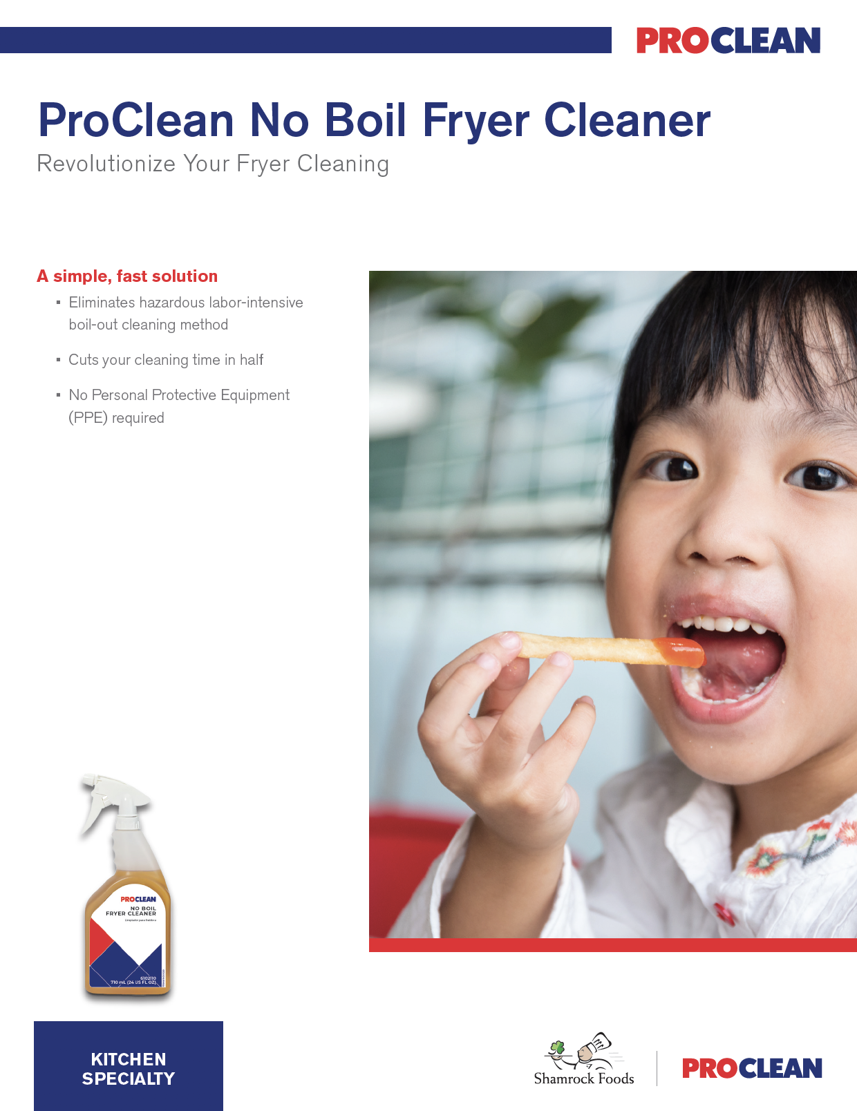 ProClean No Boil Fryer Cleaner Sell Sheet