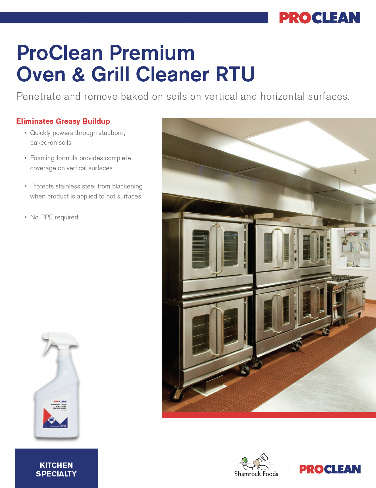 ProClean Premium Oven & Grill Cleaner RTU Sell Sheet