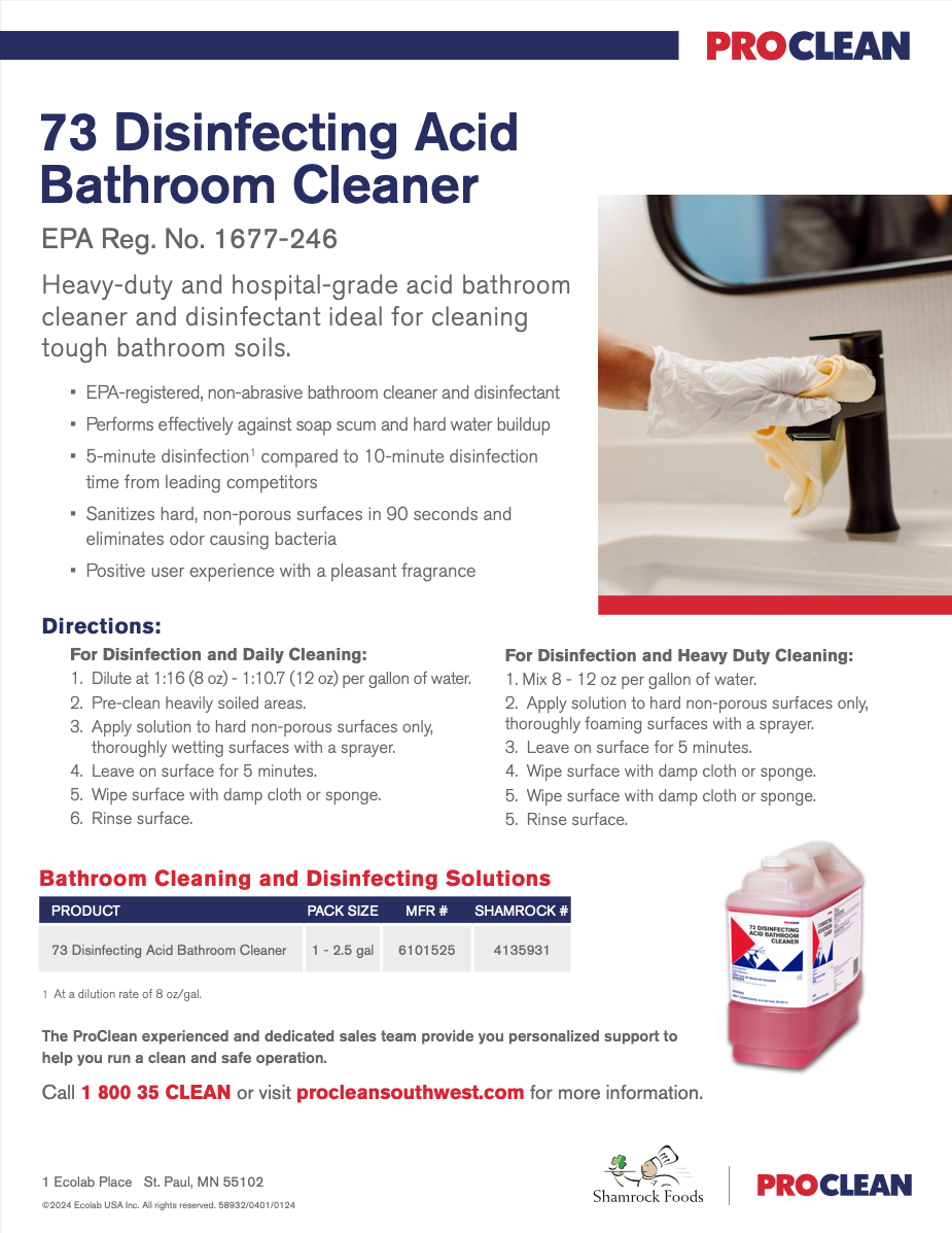 ProClean 73 Disinfecting Acid Bathroom Cleaner
