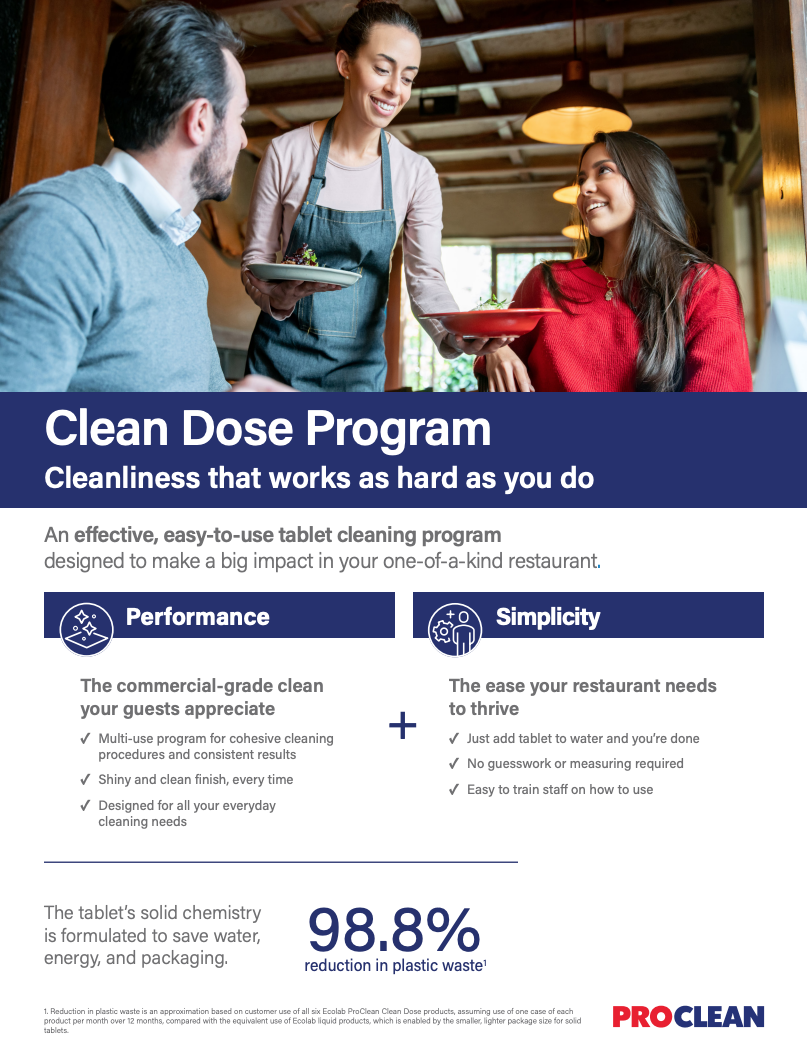 Proclean Clean Dose Program Sell Sheet